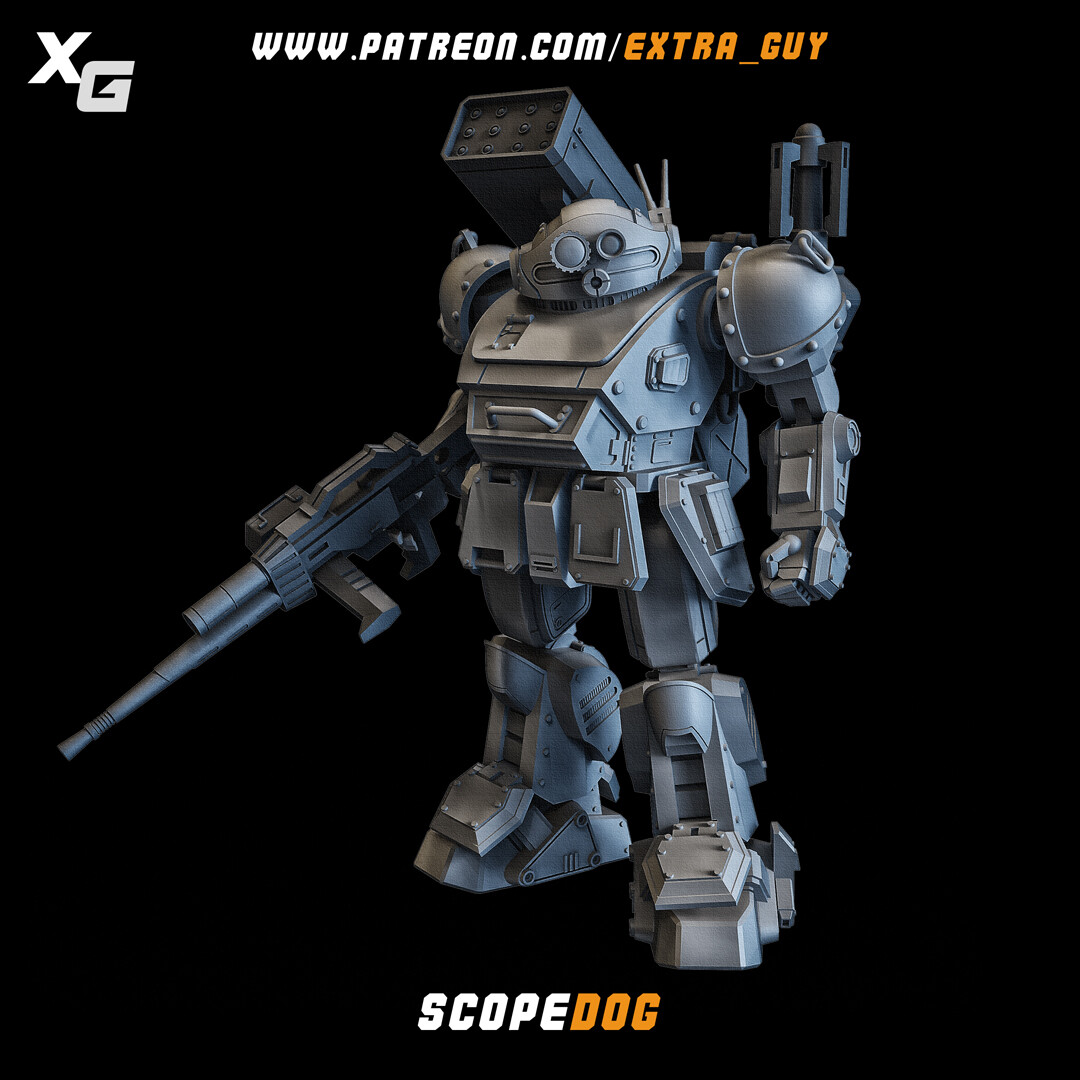 ArtStation - Scopedog 3D Printable 100mm | Resources