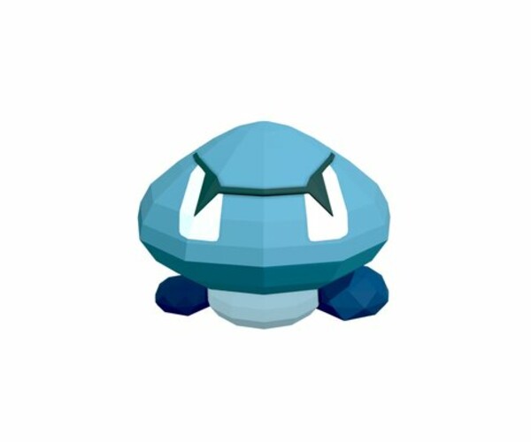 ArtStation - Blue Goomba Super Mario Bros Low Poly 3D Model | Game Assets
