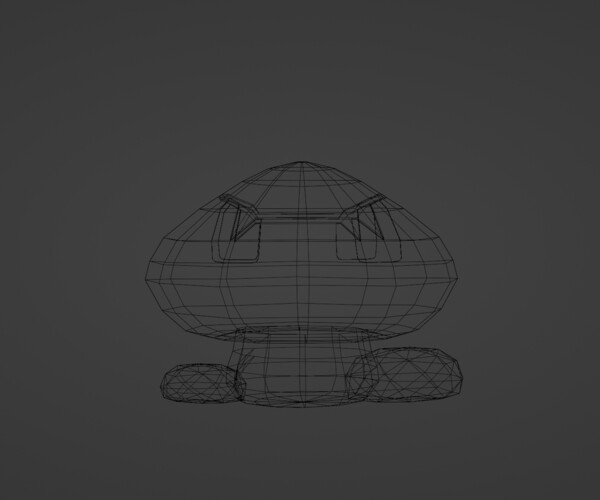 ArtStation - Blue Goomba Super Mario Bros Low Poly 3D Model | Game Assets