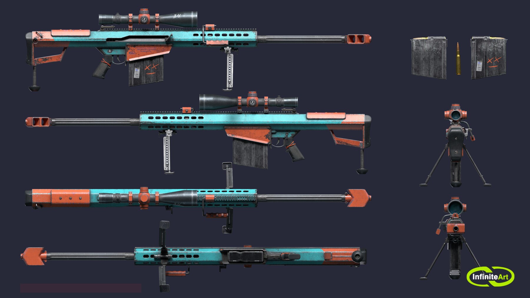 ArtStation - Sniper Rifle | Game Assets