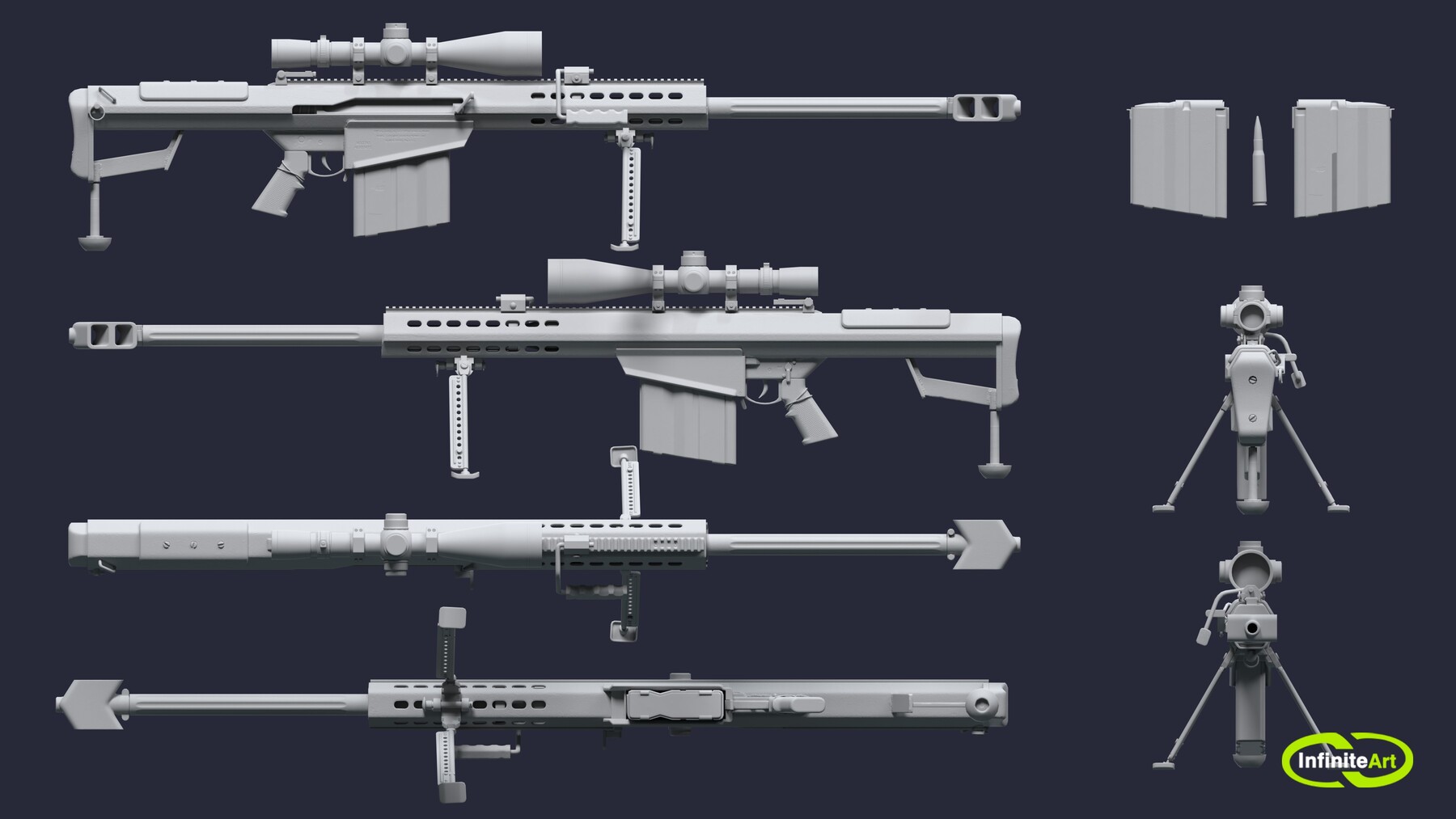 ArtStation - Sniper Rifle | Game Assets