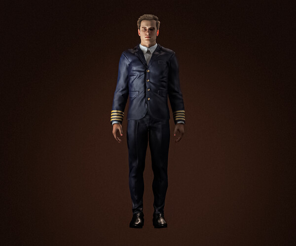 ArtStation - High Quality Realistic Male Pilot Character | Resources