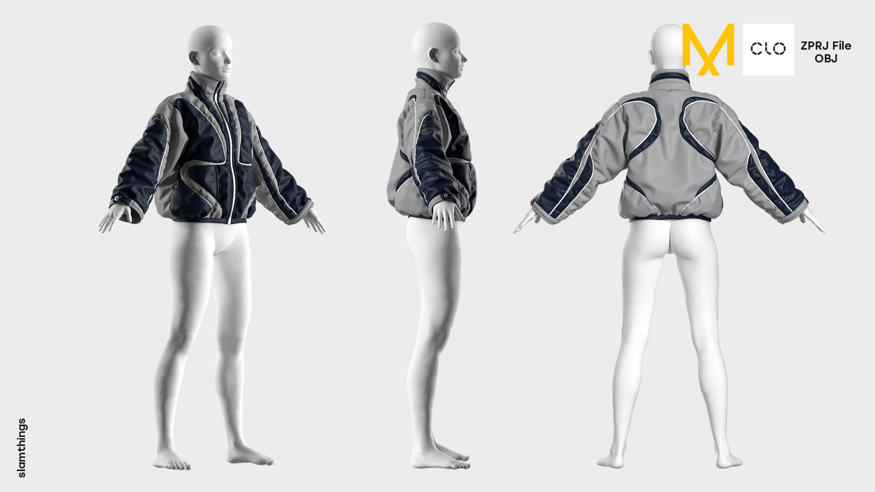 ArtStation - Streetwear Jacket #004 - Clo 3D / Marvelous Designer + OBJ ...