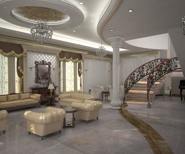 ArtStation - Living Room Interiors 3D Scene | Resources