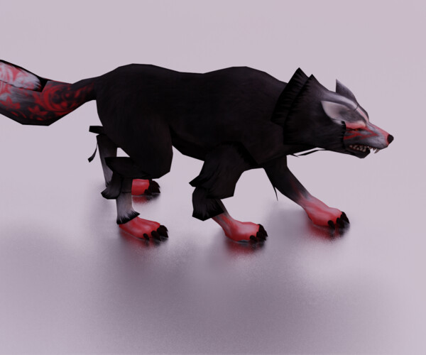 ArtStation - WOLF GAME READY 3D MODEL LOW POLY | Game Assets