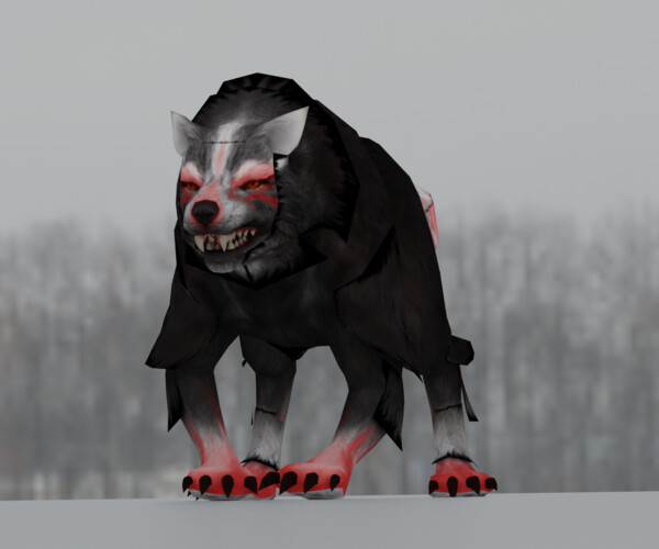 ArtStation - WOLF GAME READY 3D MODEL LOW POLY | Game Assets