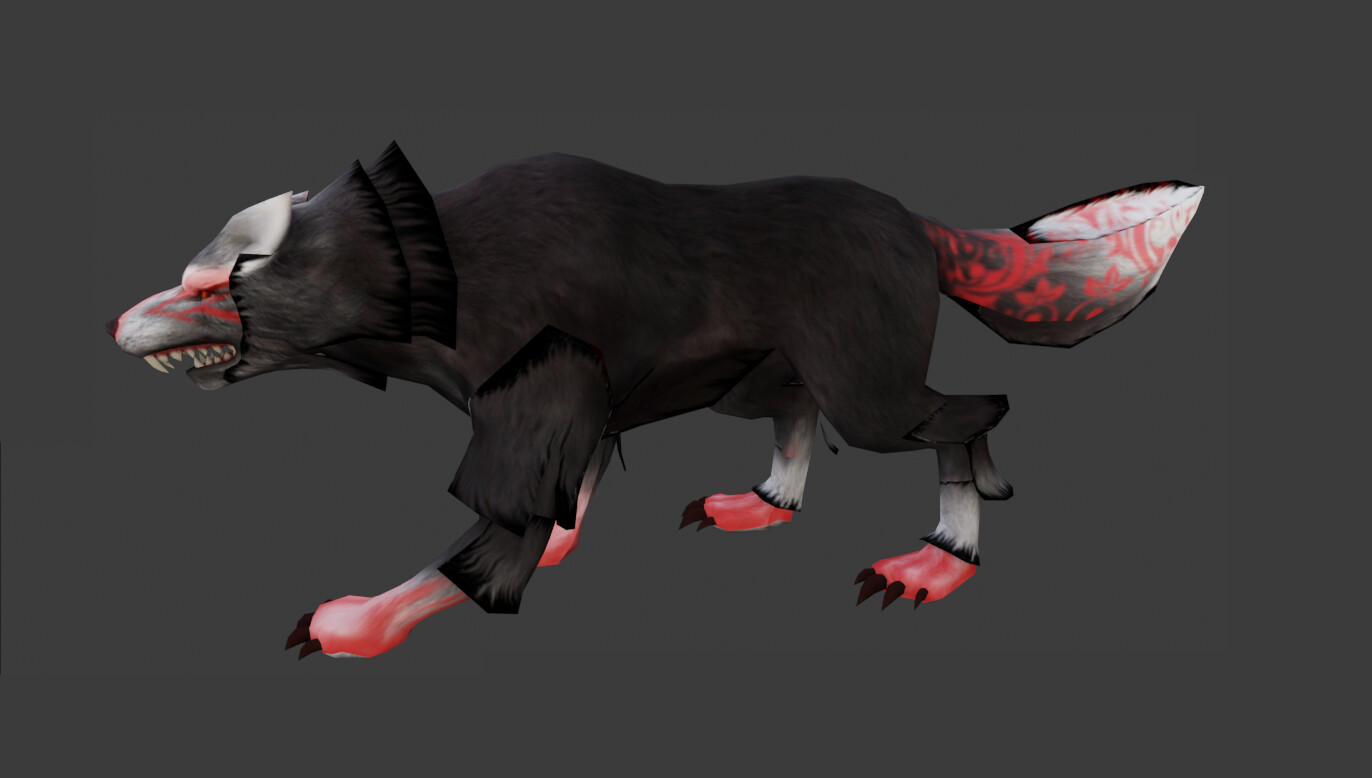 ArtStation - WOLF GAME READY 3D MODEL LOW POLY | Game Assets