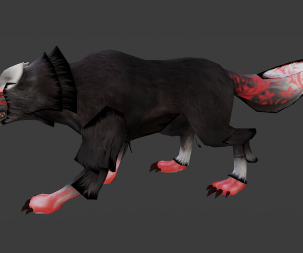 ArtStation - WOLF GAME READY 3D MODEL LOW POLY | Game Assets