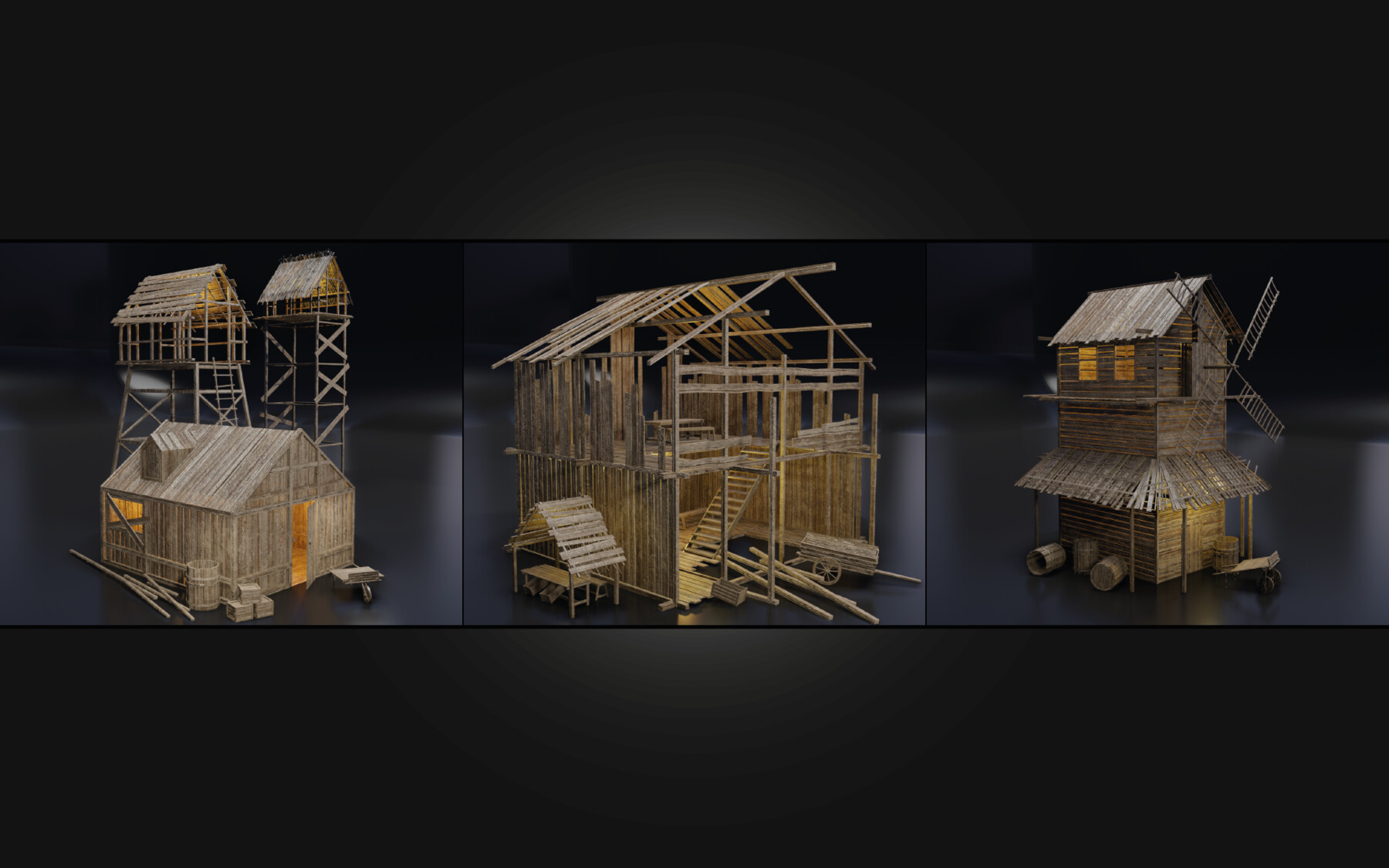 ArtStation - 100+medieval house & asset pack vol 01 | Game Assets