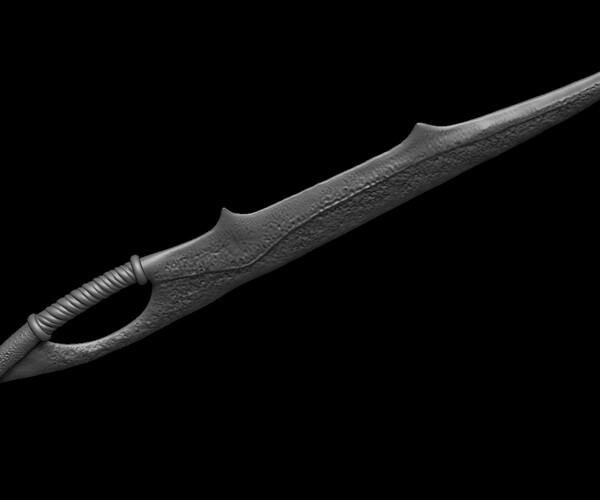 ArtStation - 3D PRINTABLE MORIA ORC SWORD SCIMITAR - THE LORD OF THE ...