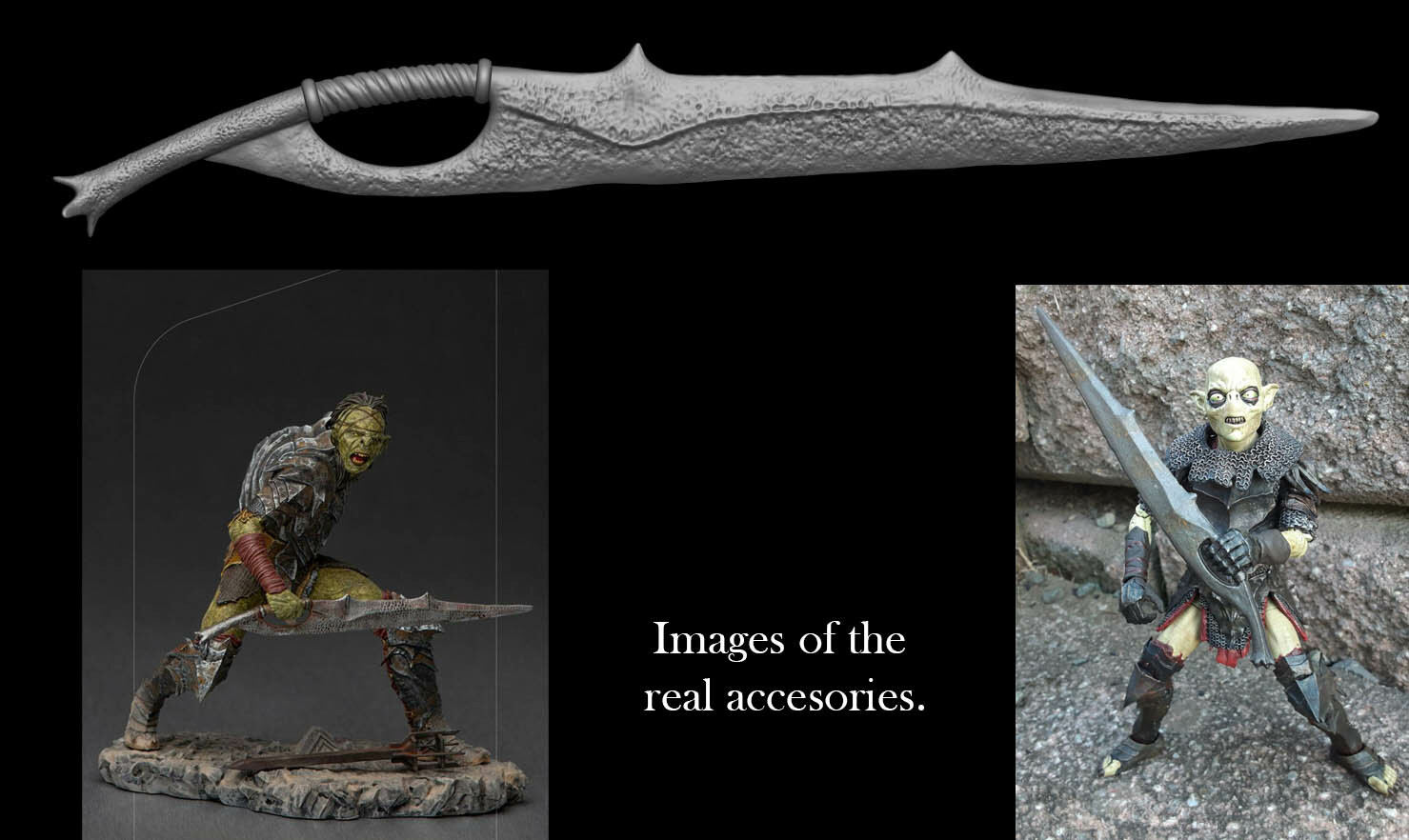 Julio Bahamonde C. - 3D PRINTABLE MORIA ORC SWORD SCIMITAR - THE LORD ...