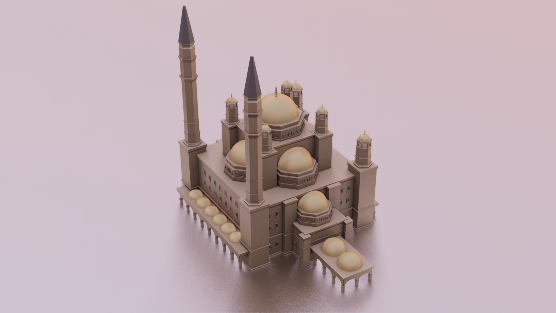 ArtStation - STYLIZED MOSQUE GAME READY LOW POLY | Game Assets