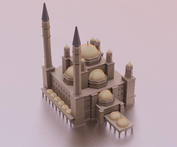 ArtStation - STYLIZED MOSQUE GAME READY LOW POLY | Game Assets