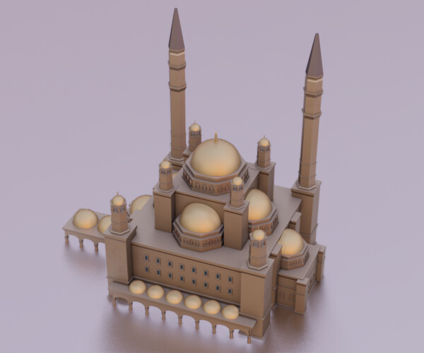 ArtStation - STYLIZED MOSQUE GAME READY LOW POLY | Game Assets