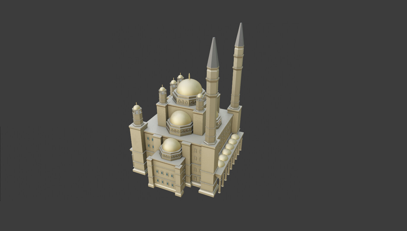 ArtStation - STYLIZED MOSQUE GAME READY LOW POLY | Game Assets