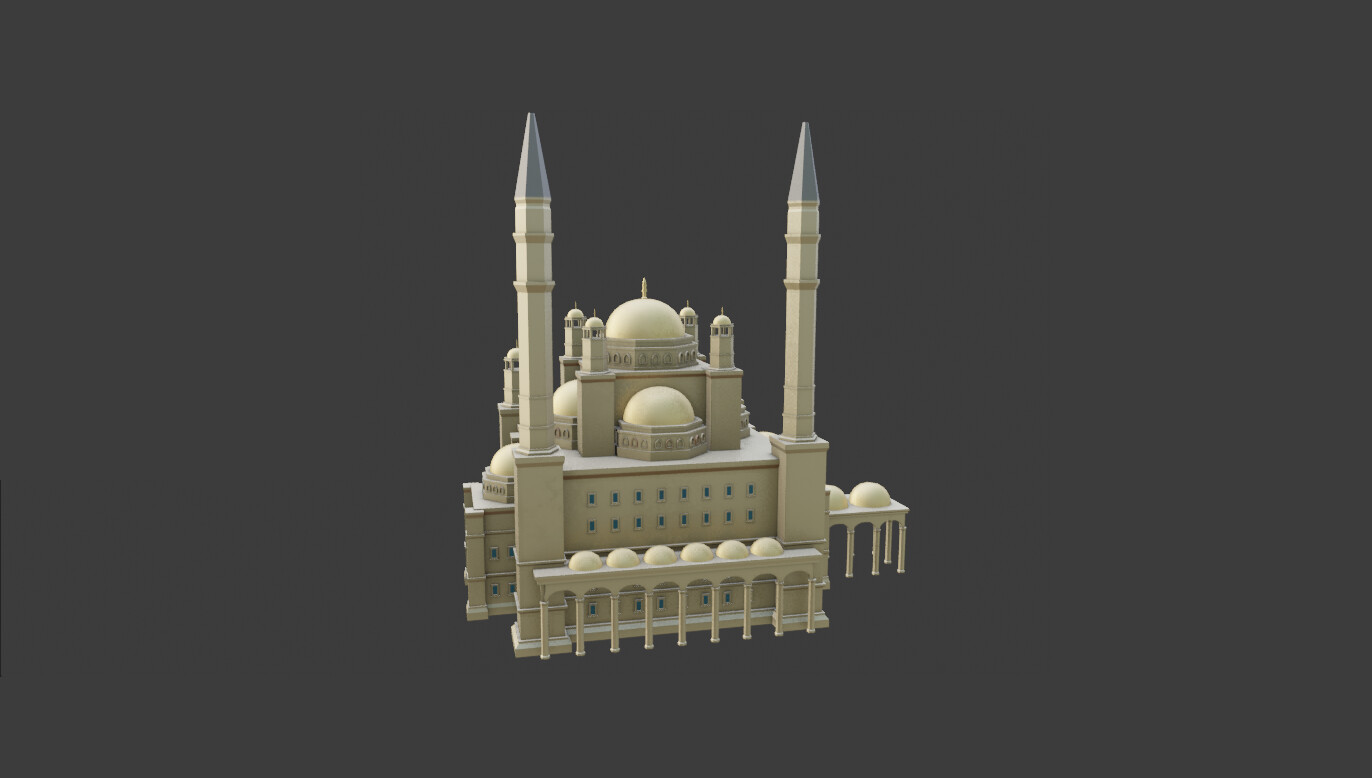 ArtStation - STYLIZED MOSQUE GAME READY LOW POLY | Game Assets
