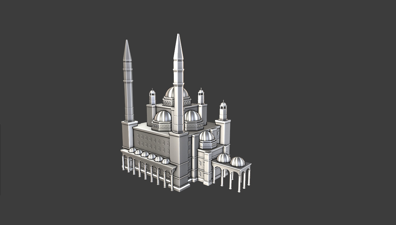 ArtStation - STYLIZED MOSQUE GAME READY LOW POLY | Game Assets