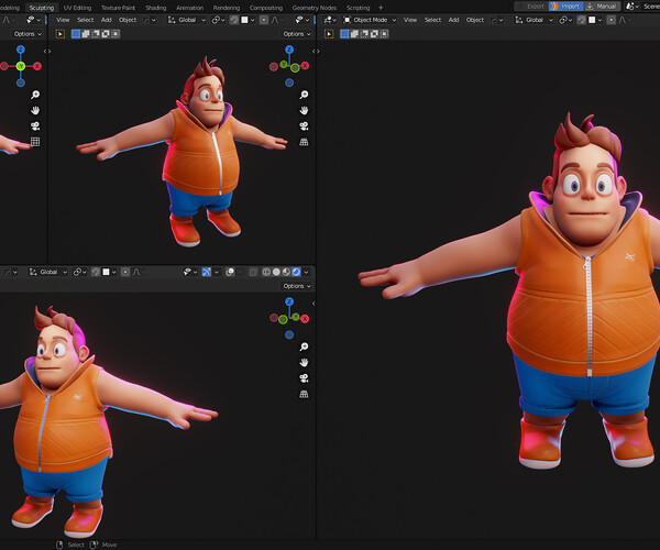 ArtStation - 3d Modeling - Man - Klin Style 2 - Blender 3.0 | Game Assets