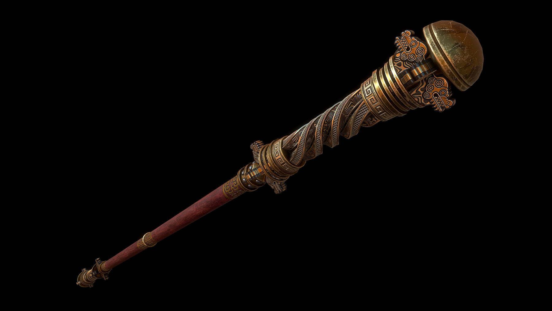 ArtStation - Chinese Combat Staff | Game Assets