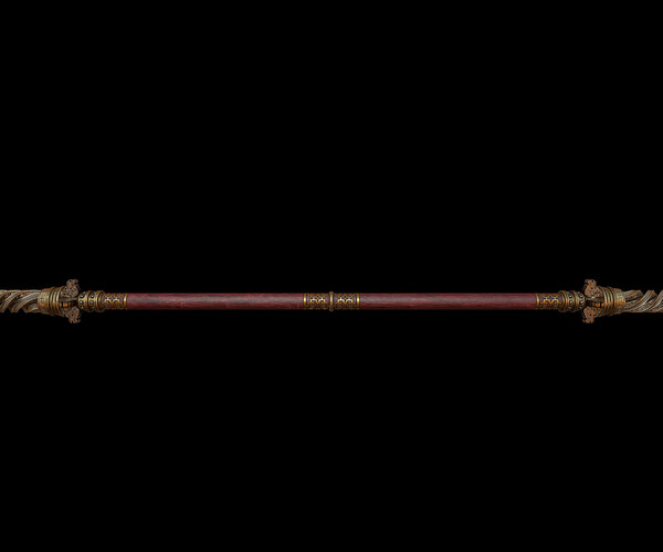 ArtStation - Chinese Combat Staff | Game Assets