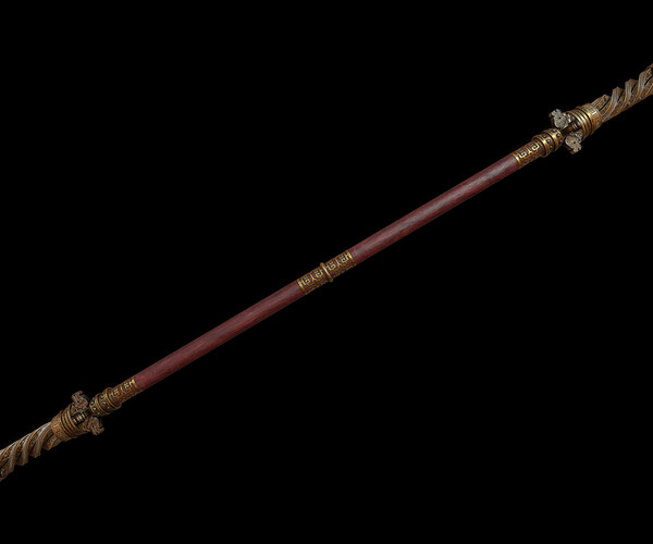 ArtStation - Chinese Combat Staff | Game Assets