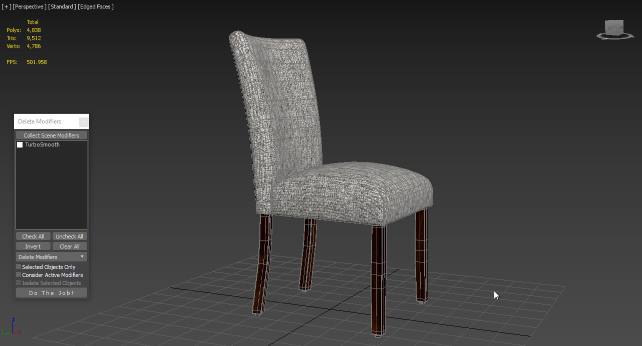 ArtStation - HomePop Parsons Classic Upholstered Accent Dining Chair 3D Model | Resources