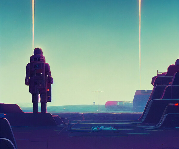 ArtStation - Mobile wallpaper - Sending a light signal | Artworks