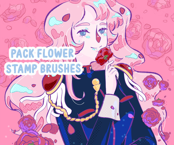 ArtStation - PACK FLOWER STAMP BRUSHES | Brushes