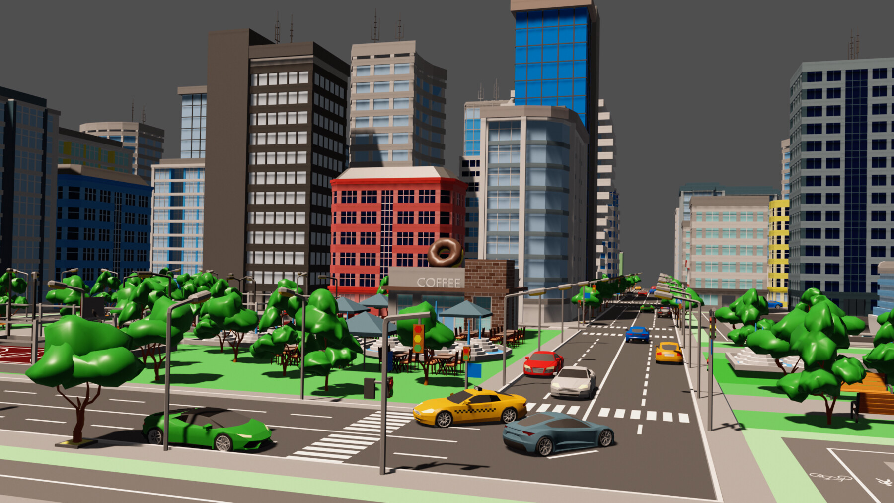 ArtStation - City 2 Metropolis Low-poly 3D model | Game Assets