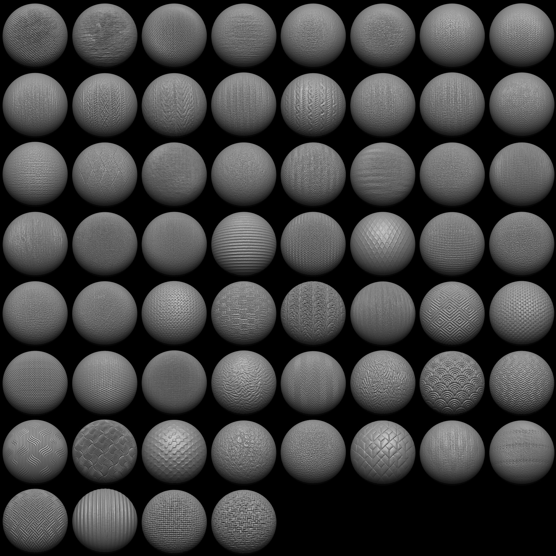 ArtStation - DETAILED FABRIC alpha brush bundle (tilable 2k tiff16bit ...