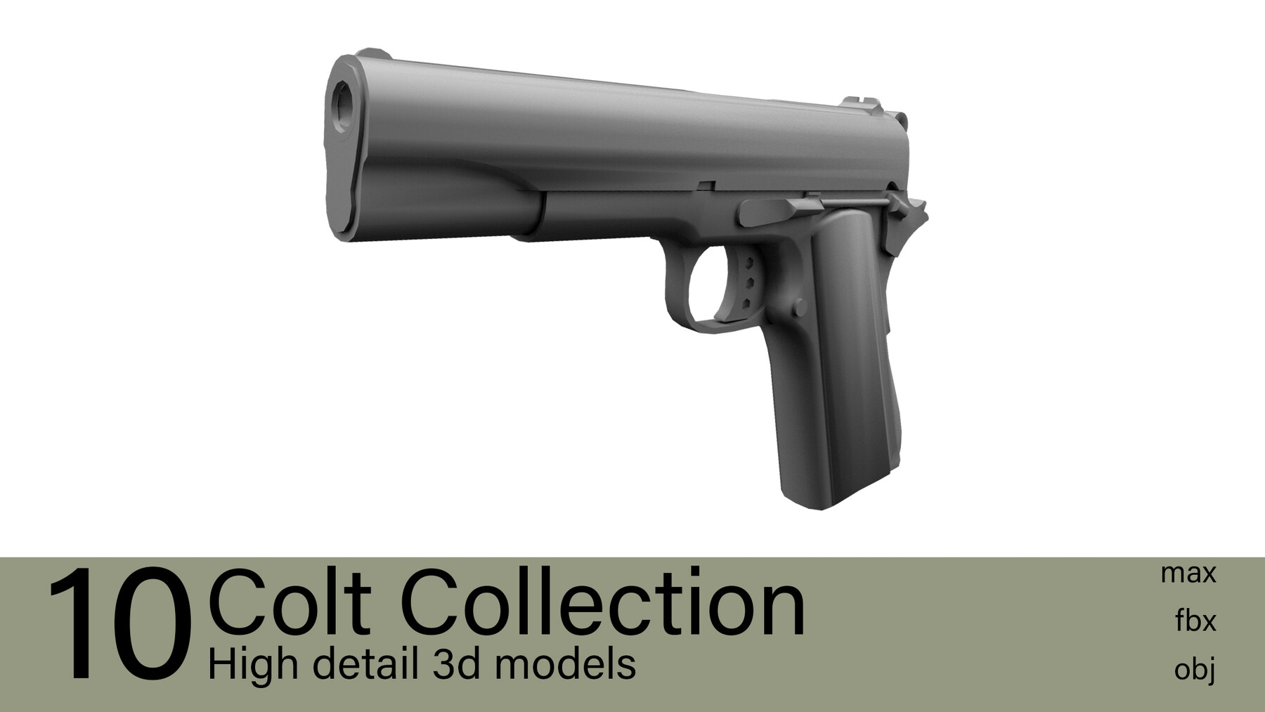 ArtStation - 10 Colt Collection 3d models-max.fbx.obj | Resources