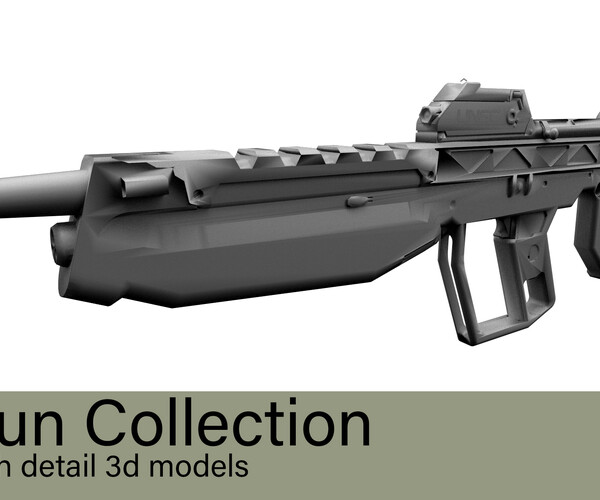 ArtStation - 6 Gun Collection 3d models-max.fbx.obj | Resources