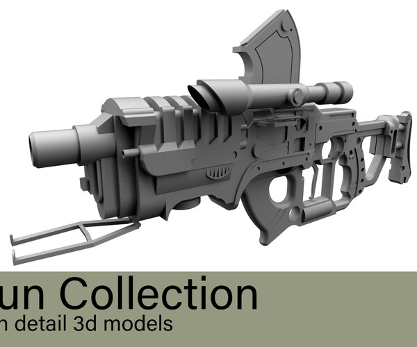 ArtStation - 6 Gun Collection 3d models-max.fbx.obj | Resources