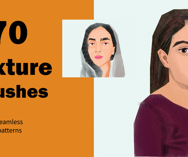 ArtStation - 70 abr - Texture brushes for Photoshop and Procreate | Brushes