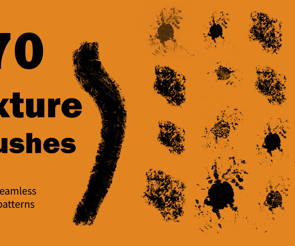 ArtStation - 70 abr - Texture brushes for Photoshop and Procreate | Brushes