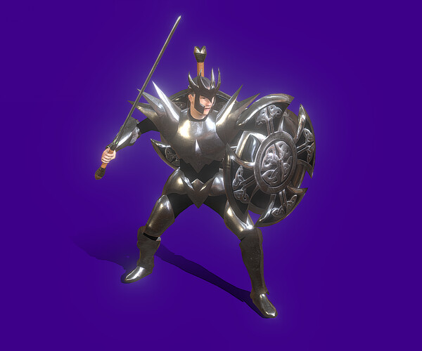 ArtStation - Animated Low Poly Dark Knight | Game Assets