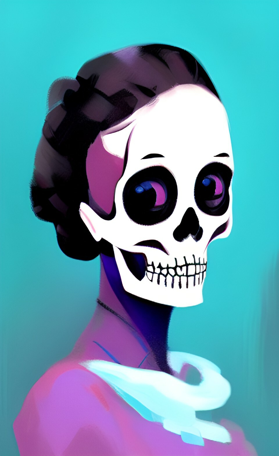 ArtStation - Lady Skull Face 1k jpg pack | Artworks