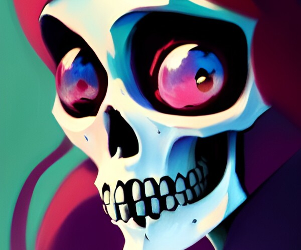 ArtStation - Lady Skull Face 1k jpg pack | Artworks