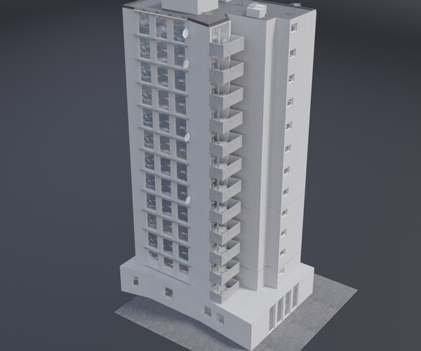 ArtStation - High Rise 1 - 3D-Model | Game Assets