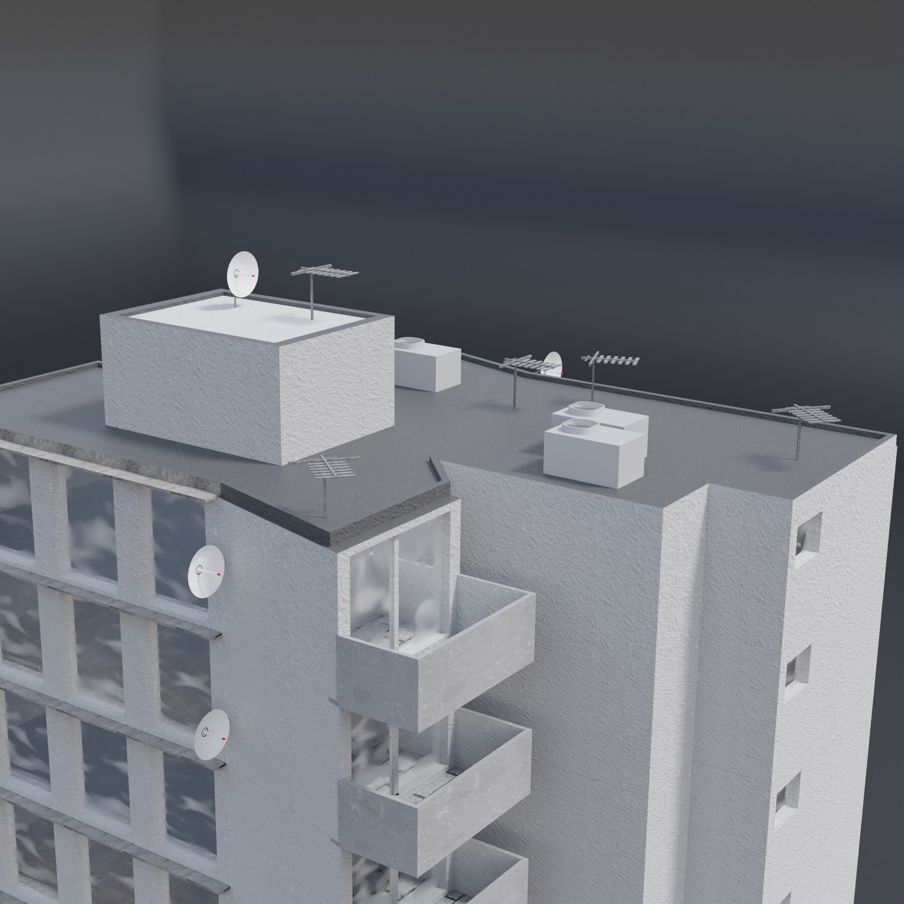 ArtStation - High Rise 1 - 3D-Model | Game Assets