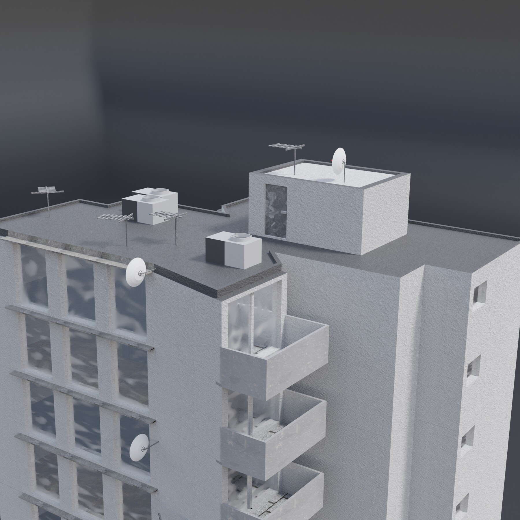 ArtStation - High Rise 1 - 3D-Model | Game Assets