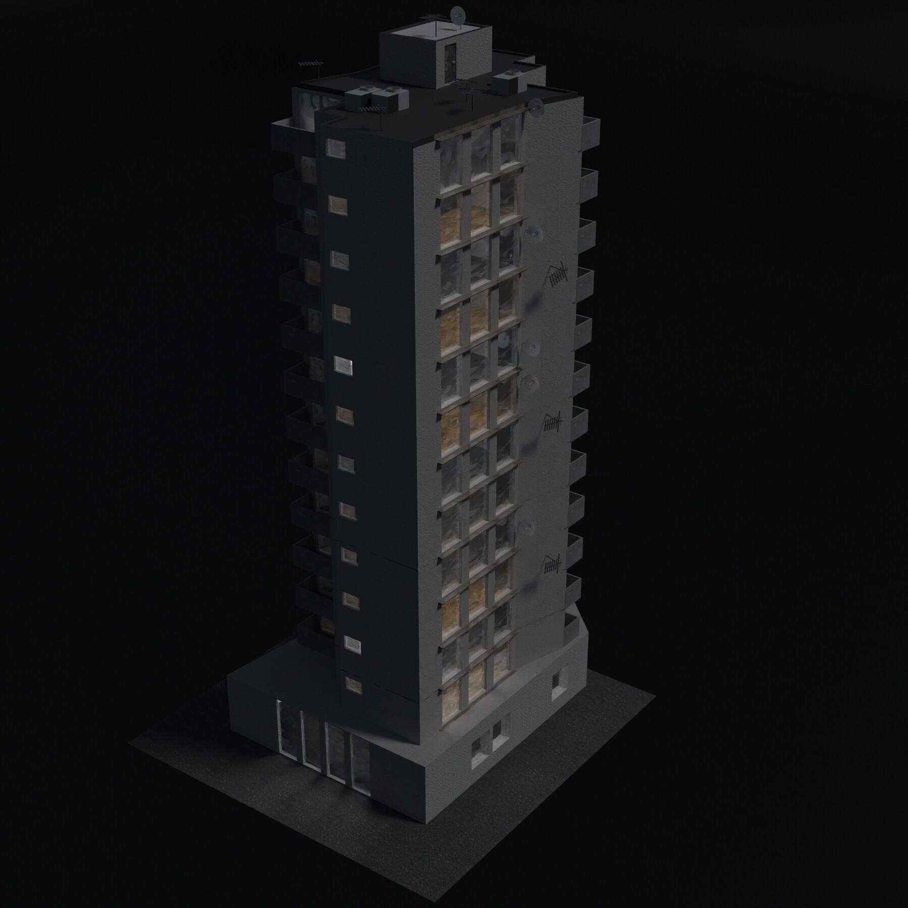 ArtStation - High Rise 1 - 3D-Model | Game Assets