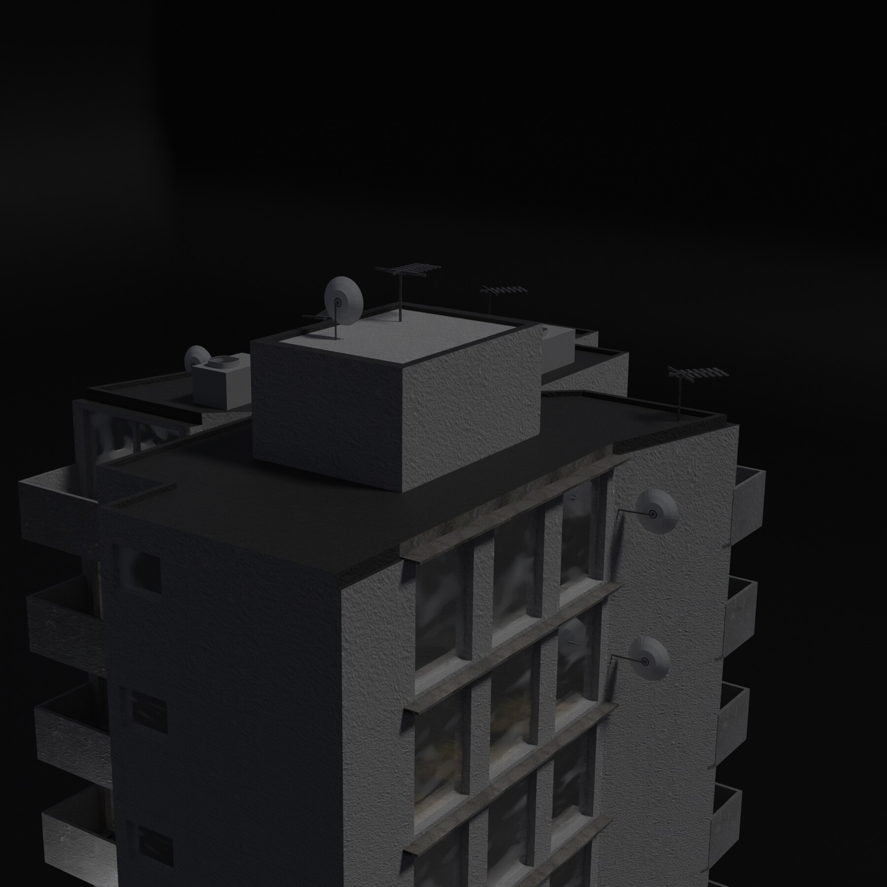 ArtStation - High Rise 1 - 3D-Model | Game Assets