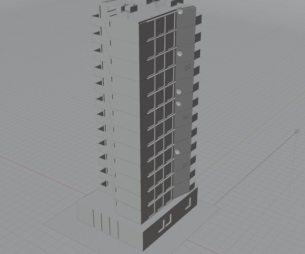 ArtStation - High Rise 1 - 3D-Model | Game Assets