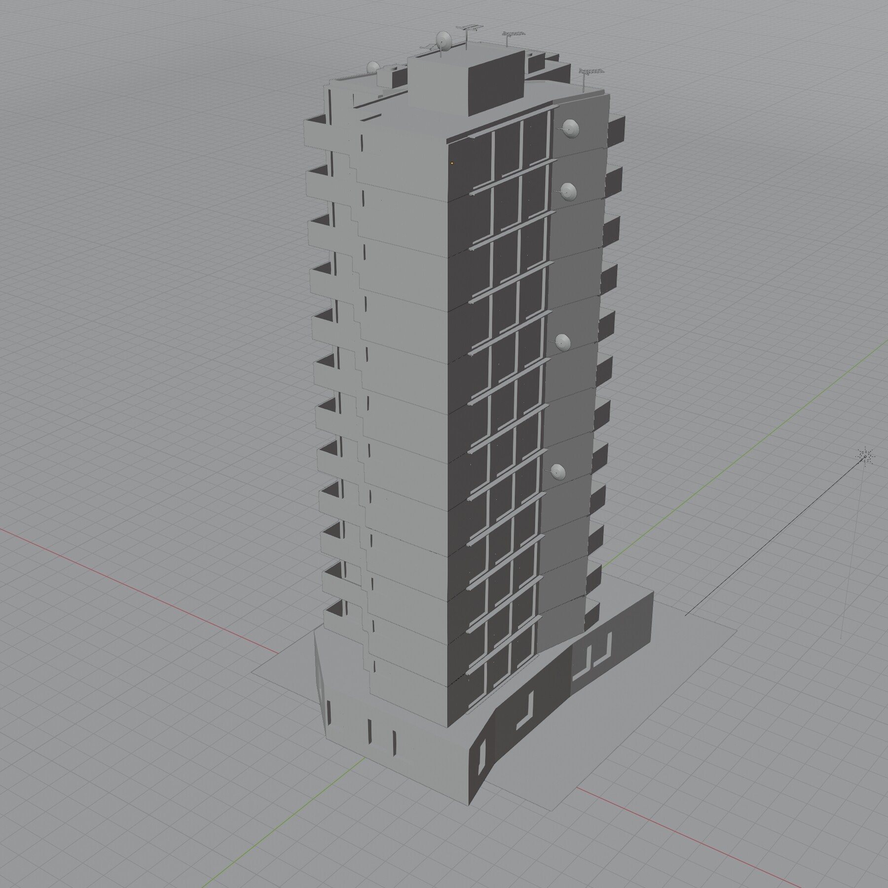 ArtStation - High Rise 1 - 3D-Model | Game Assets