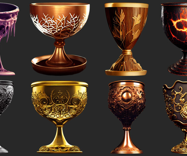 ArtStation - 156 Chalices & Goblets | Game Assets