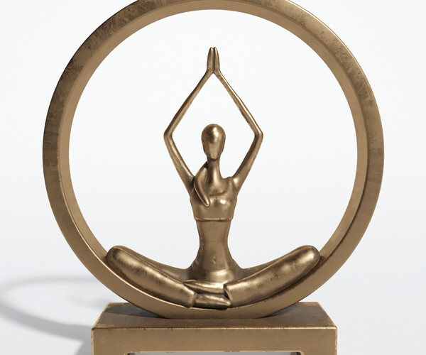 ArtStation - yoga woman statue 02 | Resources