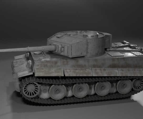 ArtStation - Realistic World War 2 Tank, Tiger | Game Assets