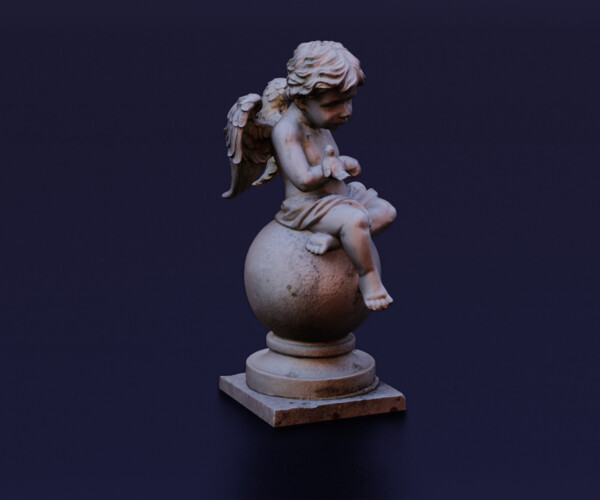 ArtStation - ANGEL STATUE GAME READY LOW POLY | Game Assets