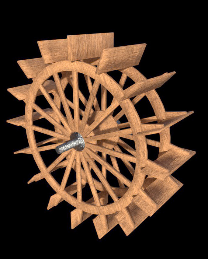 ArtStation - Water Wheel - PBR - Textured | Game Assets